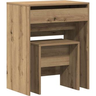 vidaXL Coiffeuse chêne artisanal 60 x 40 x 75 cm Bois dingénierie Vidaxl