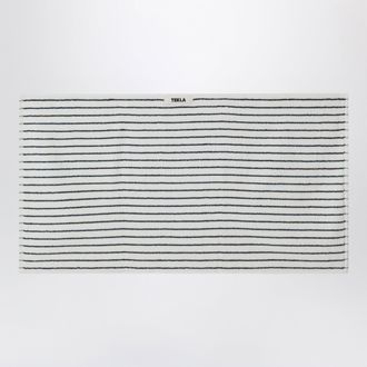 Tekla Wei&szlig;es gestreiftes Handtuch 50x90