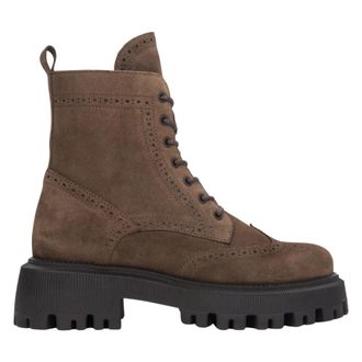 Estro & Luminara Velours Stiefeletten - - Shoes - Damen - Braun - 37 EU