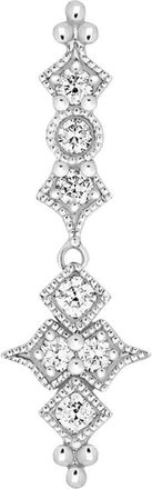 Stone Paris Boucle doreille Bouton Glitter Diamants Or Blanc (vendue à lunité)