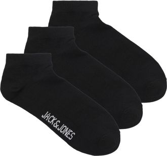 Jack & Jones Sneakersocken JACK & JONES JACLOUIS - Sockenpackung mit Stretch-Anteil, Einheitsgr&ouml;&szlig;e, Herren, Gr. 1, schwarz (schwarz pack:schwarz, schwarz), Baumwol