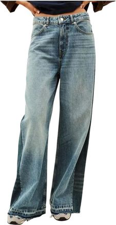 BA&SH Femme, Jeans, Bleu, Taille: 36 FR Mislav Wide Jeans
