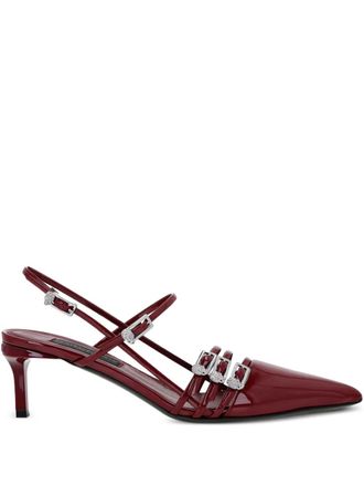 Philipp Plein escarpins ornés de cristaux à bride arrière 55 mm - Violet