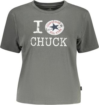 Converse Rundhals-T-Shirt - - Tops - Damen - Grau - M