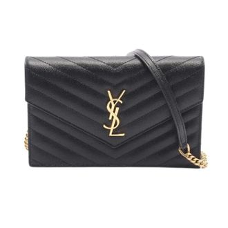 Saint Laurent Pre-owned Cassandra Envelope Leather Shoulder Bag - Femme - Pre-owned - Noir - Taille: ONE Size