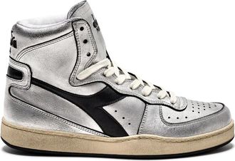 Diadora Femme, Chaussures, Gris, Taille: 36 EU MI Basket Silver Used