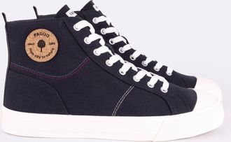 Faguo Baskets en toile noires li&egrave;ge - NUTMEG