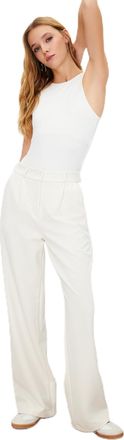 Trendyol Trendyol Damen TWOAW21PL0076 Hose, Ecru, 36