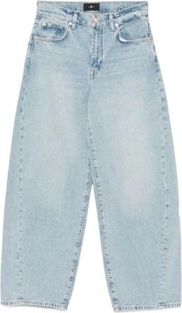 7 For All Mankind Femme, Jeans, Bleu, Taille: W29 Jean en denim &agrave; jambes larges