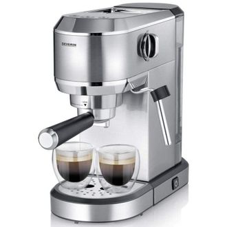 Severin Newspresa KA 5997 machine &agrave; caf&eacute; noir et chrome
