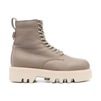 Furla L&auml;ssige graue Leder-Stiefeletten - - Shoes - Damen - Grau - 36 EU