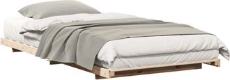vidaXL Bodenbettgestell Braun 90 x 220 cm Massivholz Kiefer Vidaxl