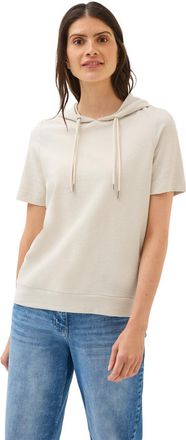 Cecil Damen 3227050 Bouclé Slub Kapuzenshirt, Light Beige, M EU
