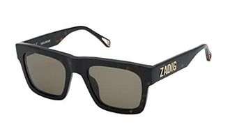 Zadig&Voltaire Szv325 Lunettes de Soleil, Havana foncé Brillant, 53 Femme