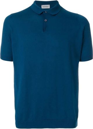 John Smedley Homme, Tops, Bleu, Taille: XL Rhodes Shirt SS