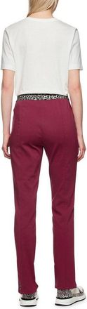 Marc Cain Schlupfhose Mon Cherry Premium Damenmode Model: Siena, Gummibund in Leoprint