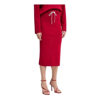 Patrizia Pepe Split Detail Skirt - - Skirts - Damen - Rot - S