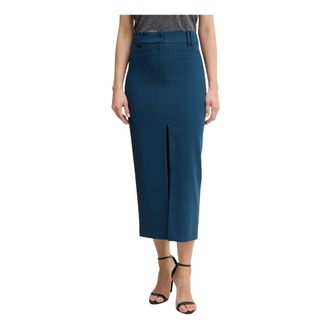Patrizia Pepe Slit Midi Skirt - - Skirts - Damen - Blau - XS