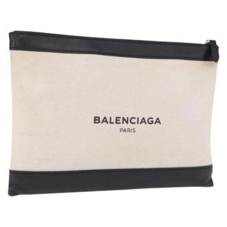 Balenciaga Sac pochette vintage doccasion - Femme - Pre-owned - Beige - Taille: ONE Size