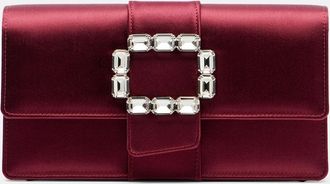 Manolo Blahnik Clutch Maycapjou aus Satin mit Kristallen