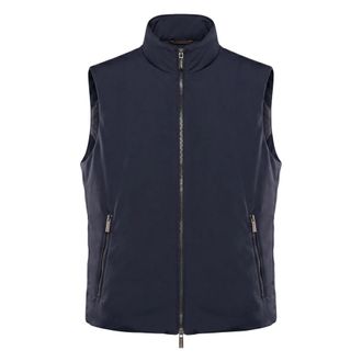 Moorer Leichtes Gilet mit Rei&szlig;verschluss - - Jackets - Herren - Blau - S