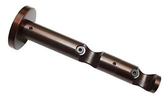 Gardinia 31371 Doppeltraeger für Gardinenstangen 2-läufig offen, Serie Chicago, Durchmesser 20 mm, Bronze