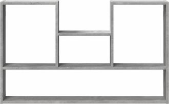 Generic Wandregal, Schwebendes Regal aus Holzwerkstoff, Platzsparende Wandaufbewahrung f&uuml;r Wohnzimmer, Schlafzimmer und B&uuml;ro (Betongrau)