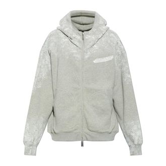 Dsquared2 Baumwoll-Kapuzenpullover mit Logo - - Sweatshirts & Hoodies - Herren - Grau - XL