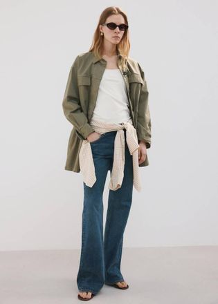 Mango Tailliertes Crop-Top ecru - Damen - XXS - MANGO