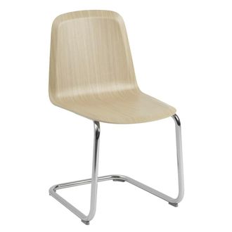 MUUTO Chaise pi&eacute;tement chrom&eacute; Brink Muuto