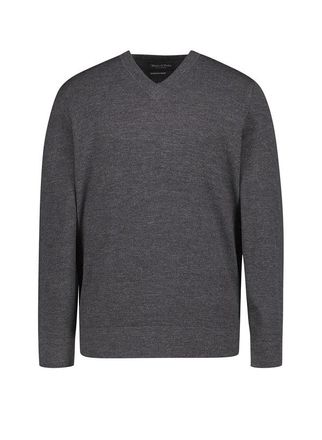 Marc O'Polo Herren Pullover grau unifarben