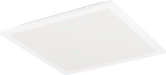 Eglo LED Deckenleuchte Bottazzo, Deckenlampe mit Dip Switch, Panel ultraflach mit Backlight, Bürolampe aus Metall und Kunststoff in Weiß, warmweiß, neutral