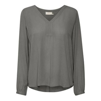 Kaffe Elegante Langarmbluse Smoked Pearl - - Blouses & Shirts - Damen - Grau - 3XL