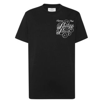 Philipp Plein Homme, Tops, Noir, Taille: L T-Shirt Col Rond