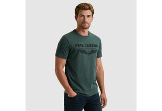 PME Legend T-Shirt mit eingefasstem Rundhalsausschnitt mit Rollkante