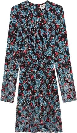 Zadig&Voltaire Robe courte en soie Radar &agrave; imprim&eacute; floral et ornements - Femme - Robes - Multicolore - Taille: 40 FR