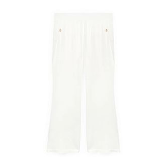 Fiorella Rubino Flare Strickhose - - Trousers - Damen - Wei&szlig; - M