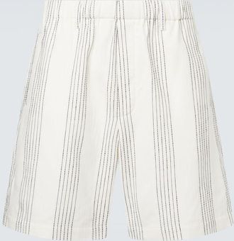 Commas Bermuda Kantha rayé en coton