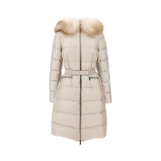 Moncler Boedic long down jacket with shearling trim Woman III