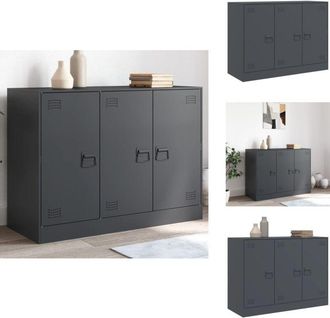 vidaXL Vidaxl - Buffet anthracite 99x39x73 cm acier - Buffet - Meuble De Rangement - Armoire - Cuisine - Salon