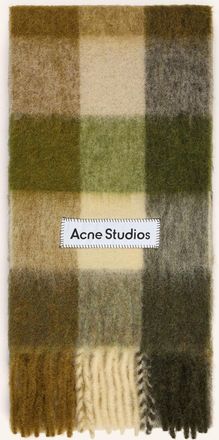 Acne Studios Schal Mit Alpaka gruen