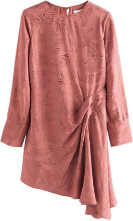 Next Minikleid Drapiertes asymmetrisches Langarm-Minikleid (1-tlg)