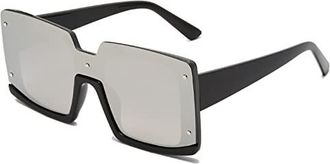 Generic Lunettes de soleil tendance urbaine à grand cadre pour hommes et femmes lunettes de soleil pour vacances en plein air (couleur : E, taille : moyen) 20