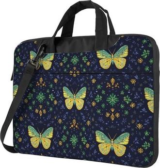 Generic Sacoche vintage pour ordinateur portable de 15,6, avec bandouli&egrave;re, r&eacute;sistante aux chocs, pour homme et femme, multicolore, 15.6 inch