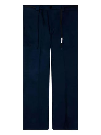 Marni pantalon à lien de resserrage - Bleu