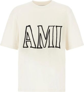 Ami Homme, Tops, Blanc, Taille: S T-shirt imprim&eacute;