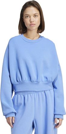 adidas Womens Weiches Lux Loose Sweatshirt Blue Fusion S