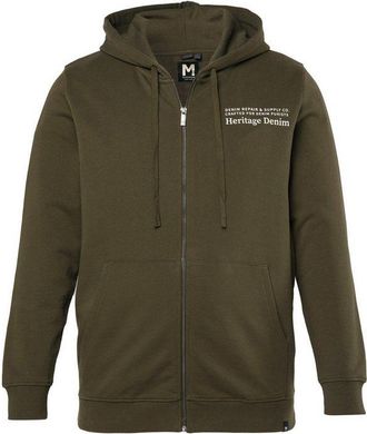 Men Plus Sweatshirt Men+ Sweatjacke Kapuze Print K&auml;ngurutasche