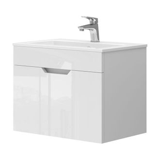 Vicco Badm&ouml;bel-Set Stefanie, Wei&szlig;, 2 Teile, Unterschrank 60 cm