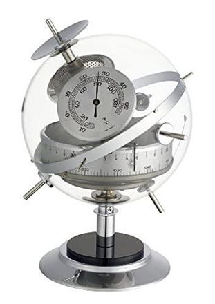 TFA Dostmann Analoge Wetterstation Sputnik, 20.2047, mit Barometer, Thermometer, Hygrometer, zur lokalen Wettervorhersage, deutsches Familienunternehmen, innen, De